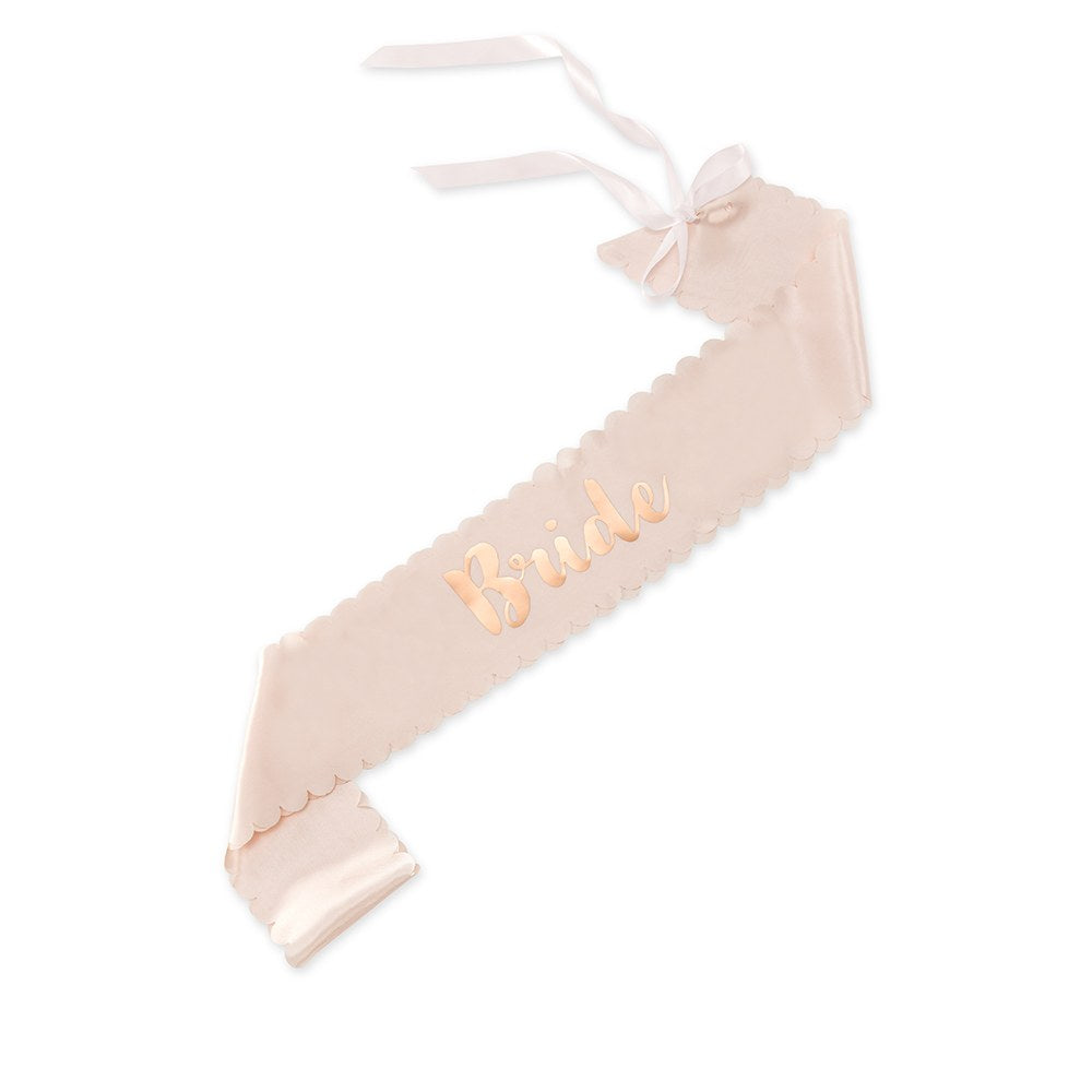 Blush Pink & Rose Gold Satin Bachelorette Party Sash - Bride – Social ...